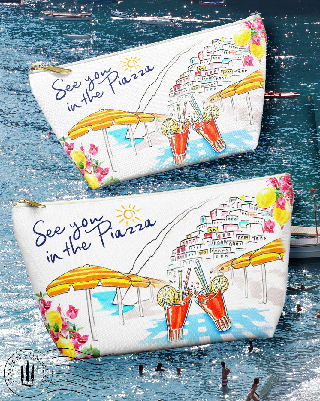 Italy inspired tote bags, beach bags & clutches. Where style meets pas ...