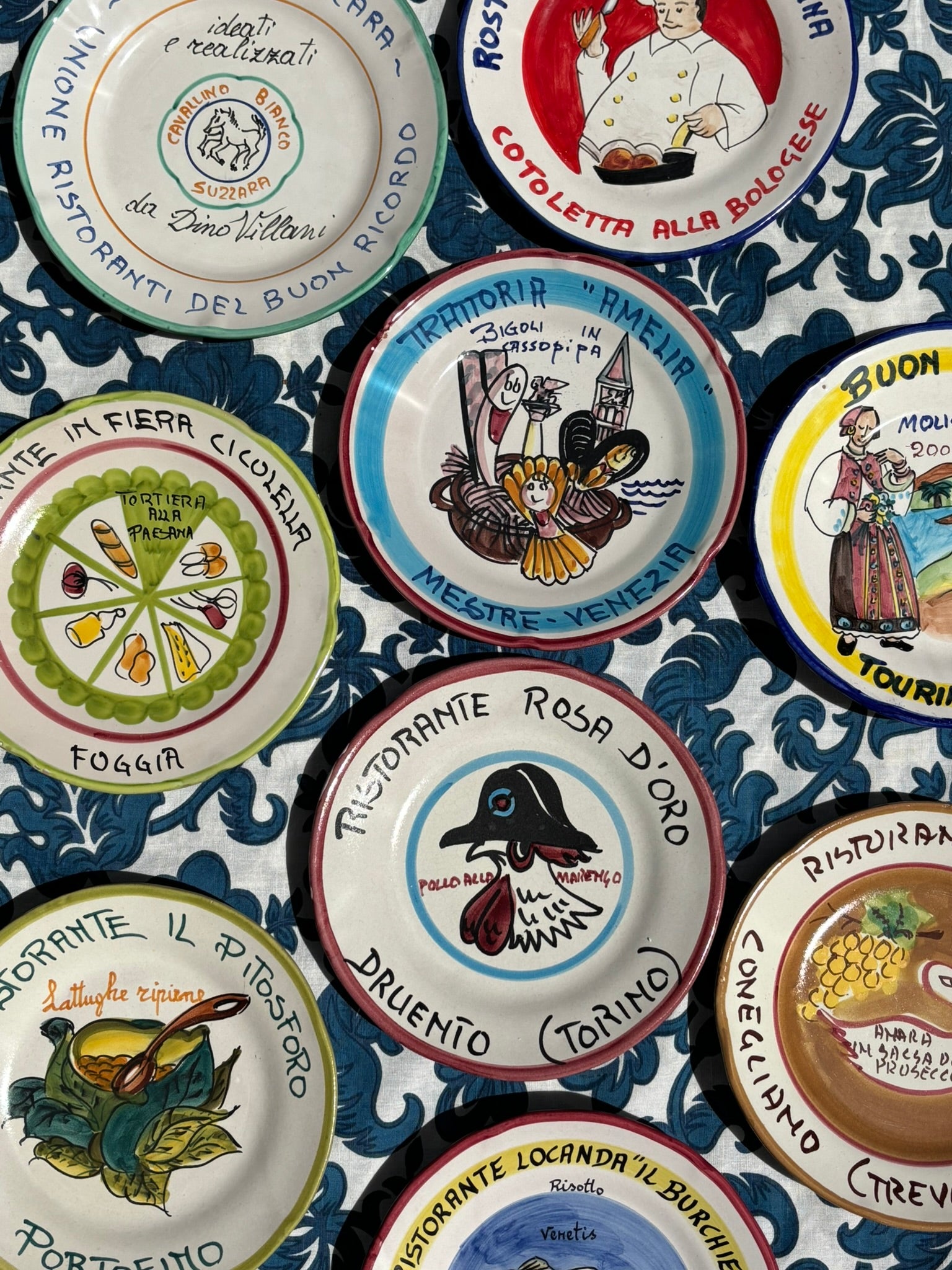 Buon Ricordo Vintage Italian Restaurant Plates – Vietri Ceramics ...